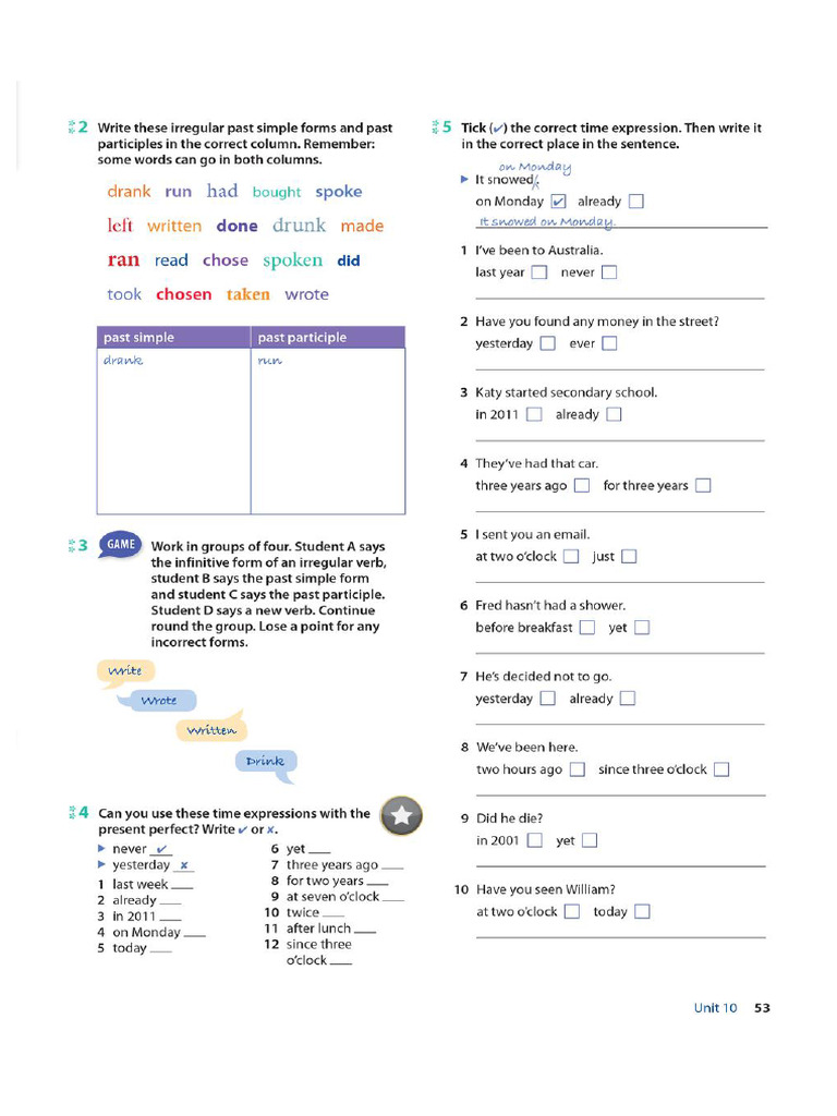 Present Perfect | PDF | Language Mechanics | Grammar