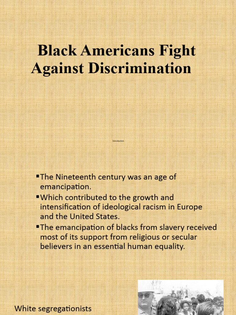 Black Americans Fight Against Discrimination | PDF | Thirteenth ...