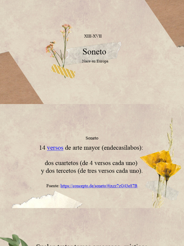 Soneto | PDF | Poesía | Clásicos