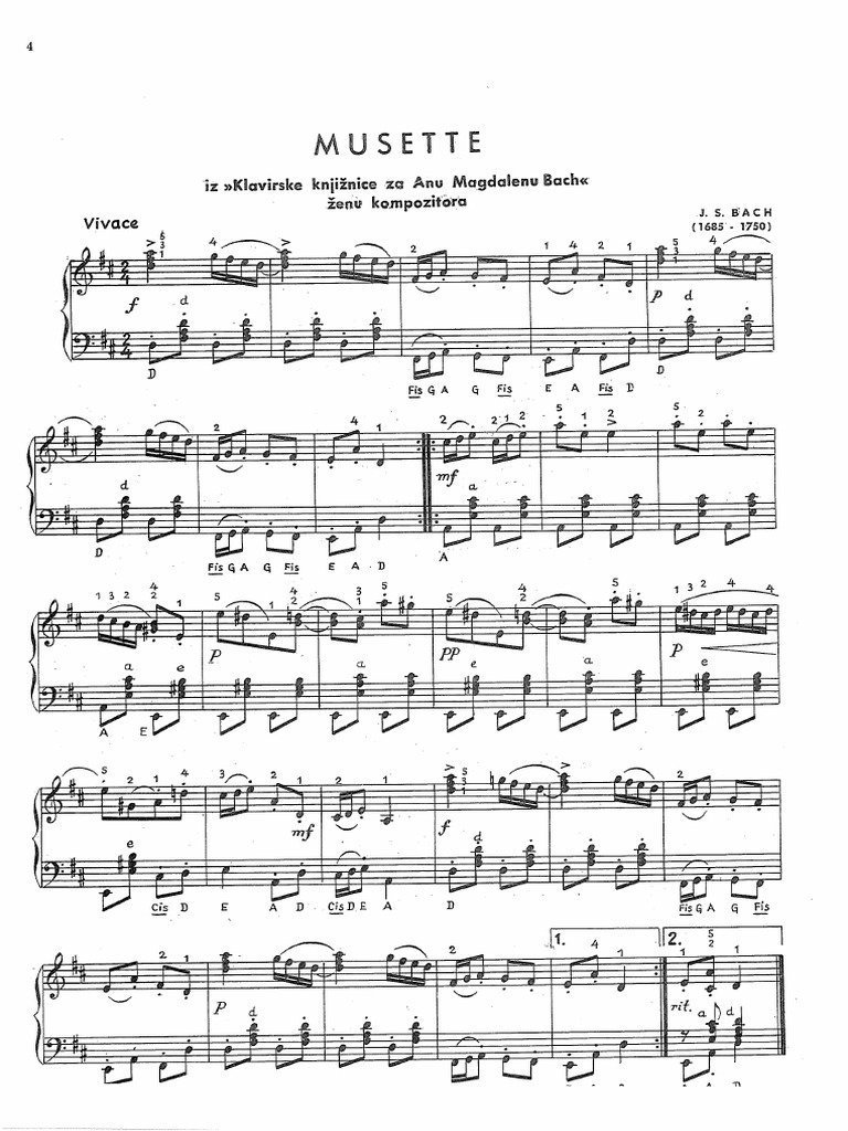 Bach Musette, Courante | PDF