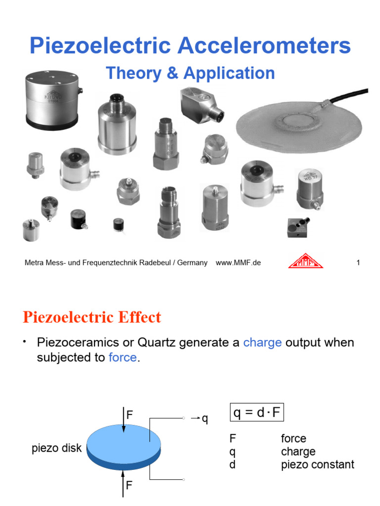 Theory and Application of Piezoelectric Accelerometers | PDF | Piezoelectricity | Physical ...