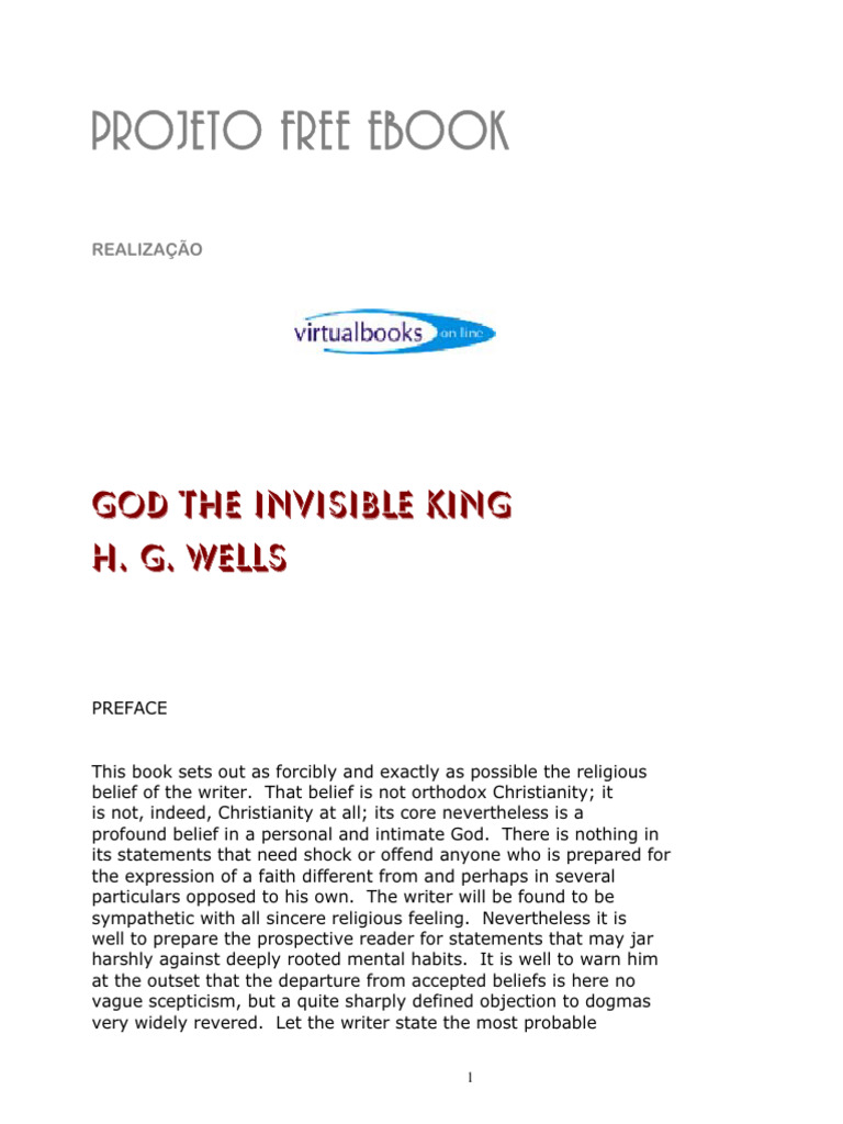 God The Invisible King | PDF