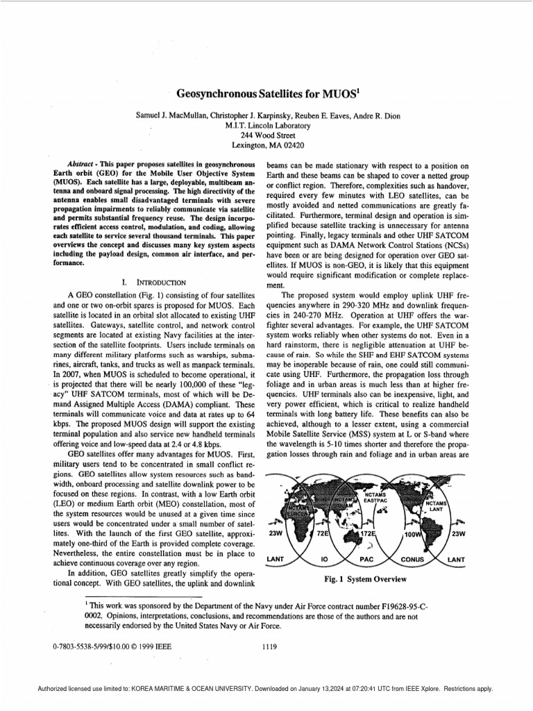 Geosynchronous Satellites For MUOS | PDF | Communications Satellite ...