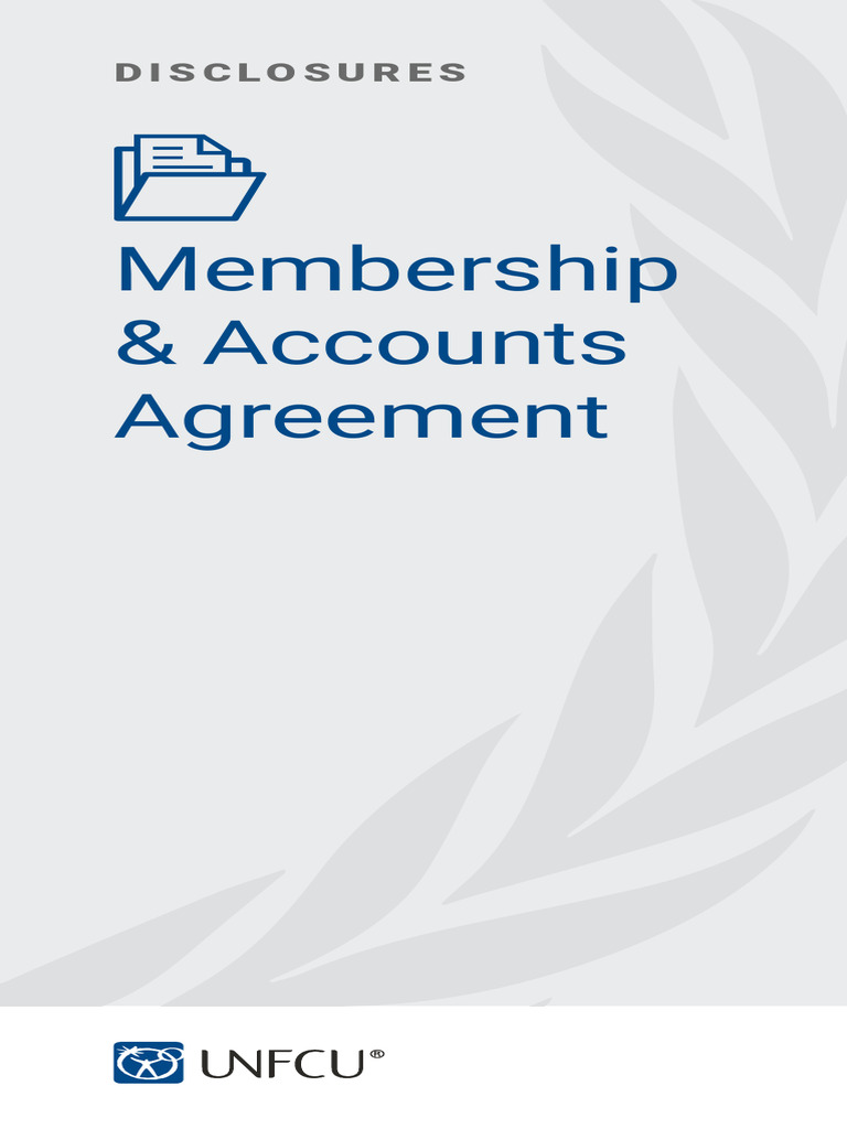 UNFCU Membership Agreement | PDF | Overdraft | Transaction Account