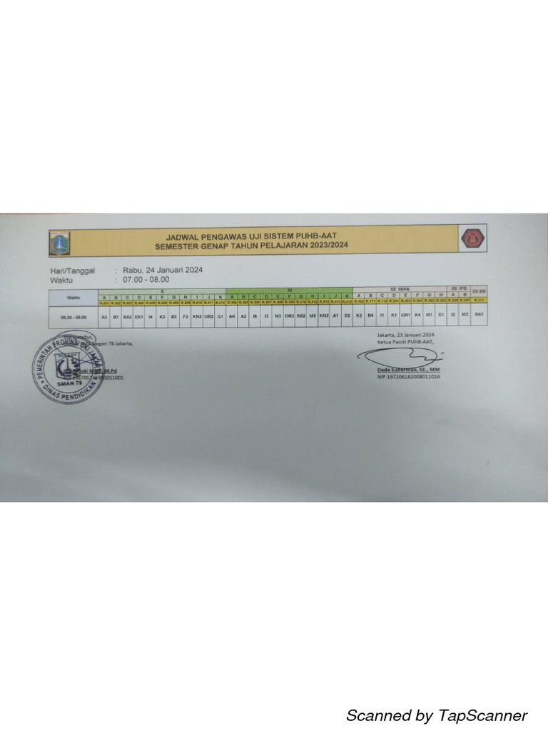 Jadwal UJI SISTEM PUHB-AAT SEM GENAP | PDF