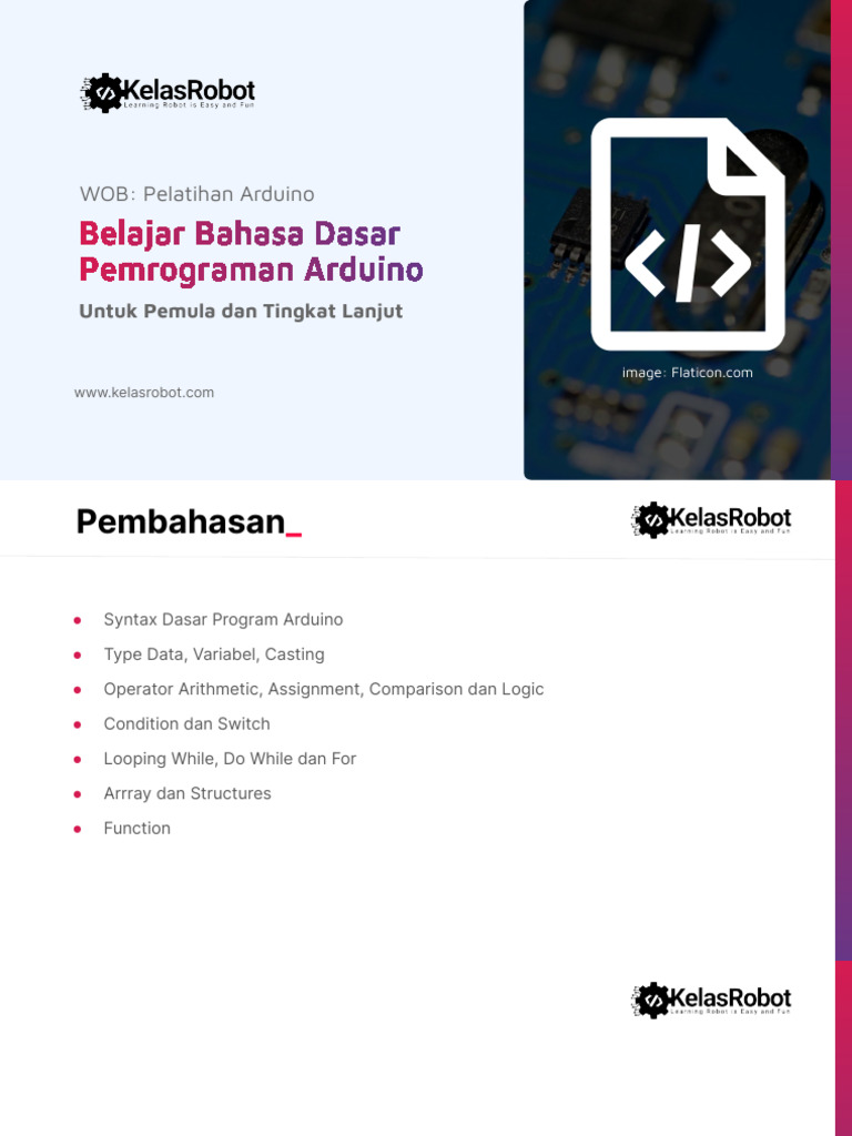 Pelatihan Arduino - Pemrograman Dasar Arduino | PDF