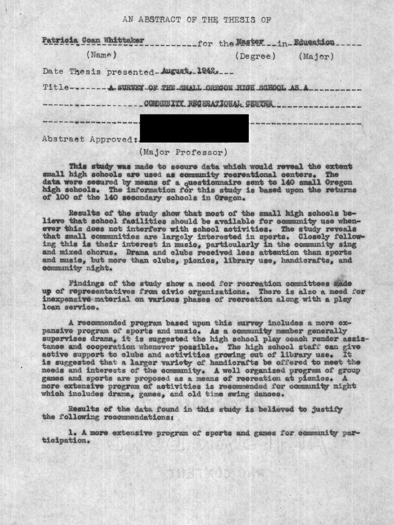 Whittaker Patricia C 1943 | PDF | Leadership | Recreation