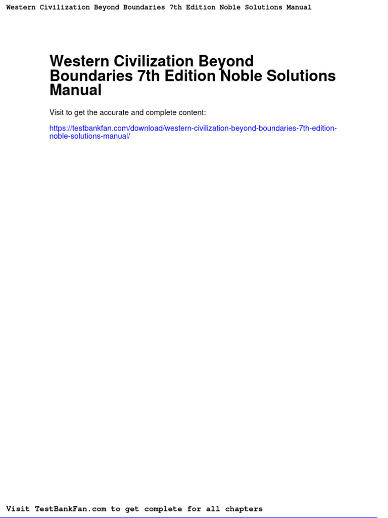 Dwnload Full Western Civilization Beyond Boundaries 7th Edition Noble ... Dwnload Full Western Civilization Beyond Boundaries 7th Edition Noble ...