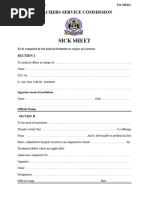 Sick Sheet Form k.110001 | PDF