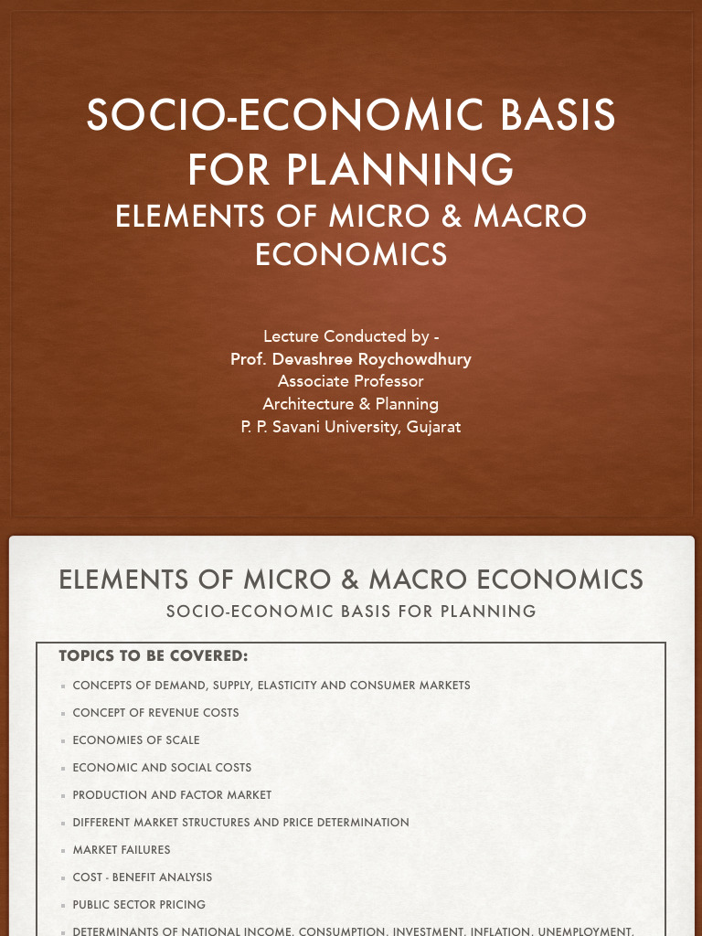 Socio-Economic Basis For Planning | PDF | Monetary Policy | Supply ...