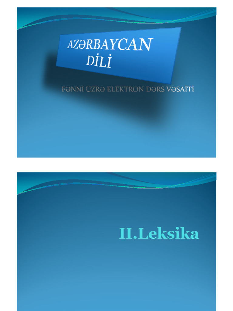 Leksika 1 | PDF