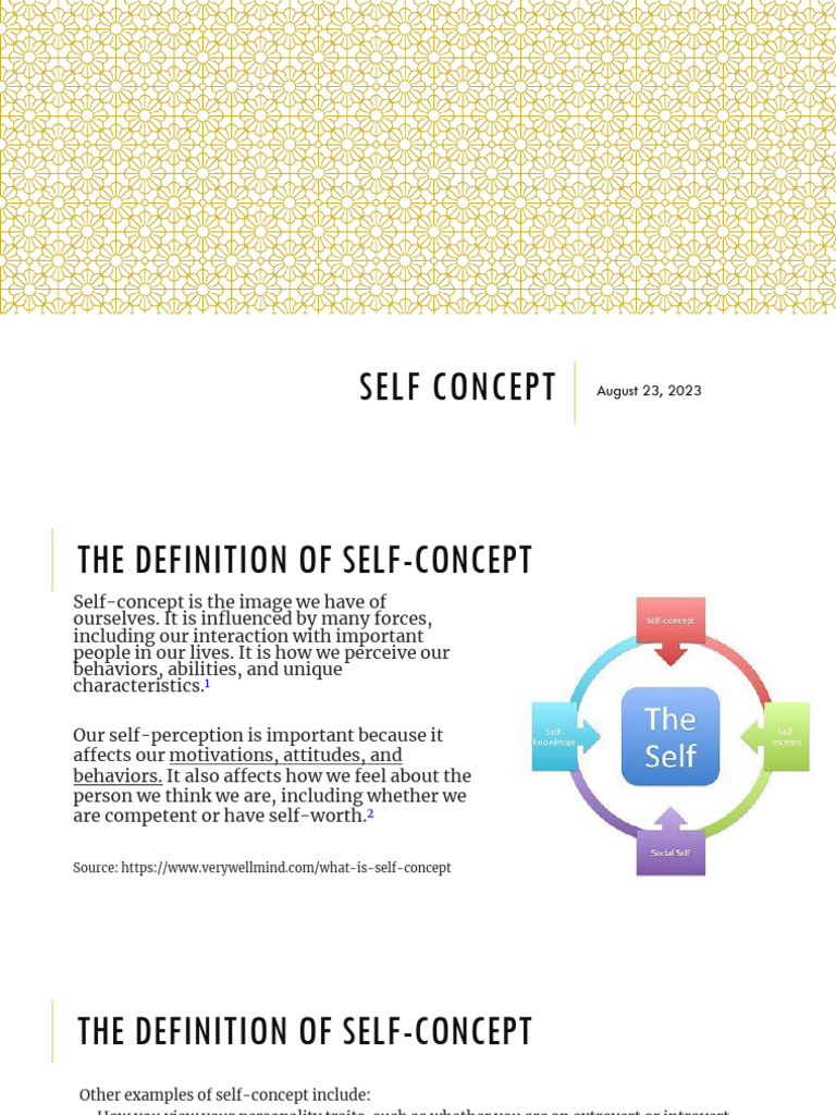 Lesson 1 Self Concept | PDF | Self Esteem | Self Concept