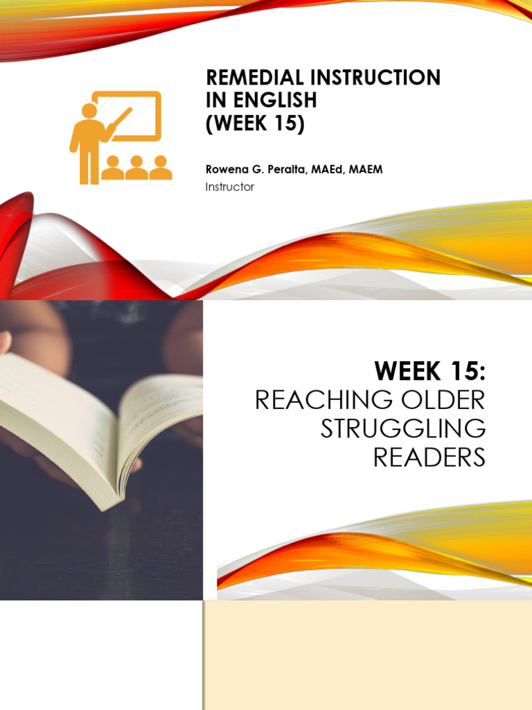 Week 15 - Reaching Older Struggling Readers | PDF | Syllable | Reading ...