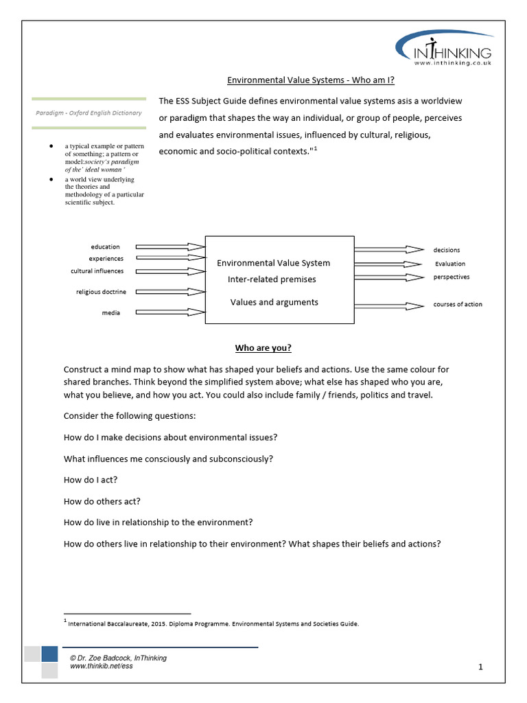 ESS Introduction - Who Am I | PDF | Paradigm | Science