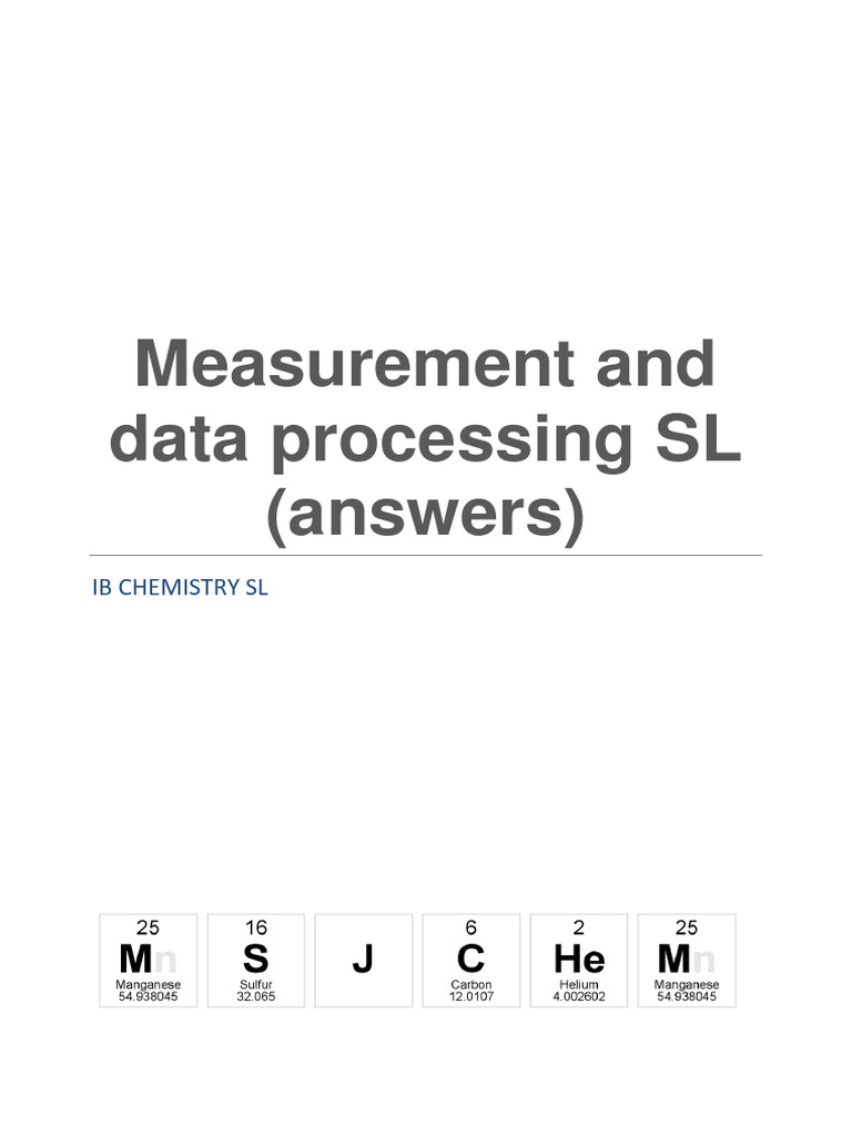 Topic 11 Measurement and Data Processing SL Answers | PDF | Nuclear ...