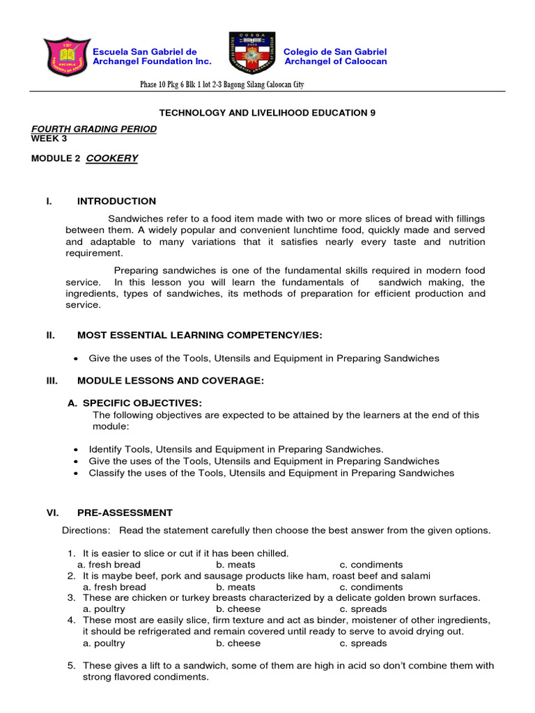 4th Tle 9 Module 2 Week 32 | PDF