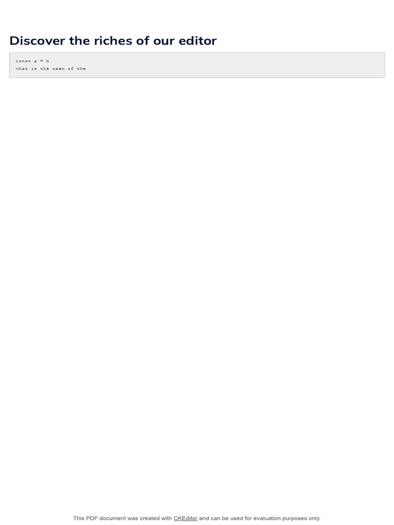 CKEditor 5 Features & Formatting Guide | PDF | Microsoft Word ...