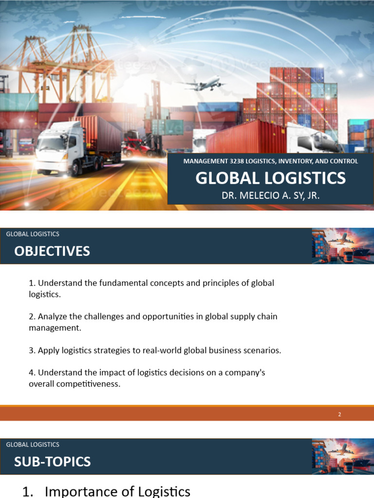 Global Logistics | PDF | Logistics | Supply Chain Management