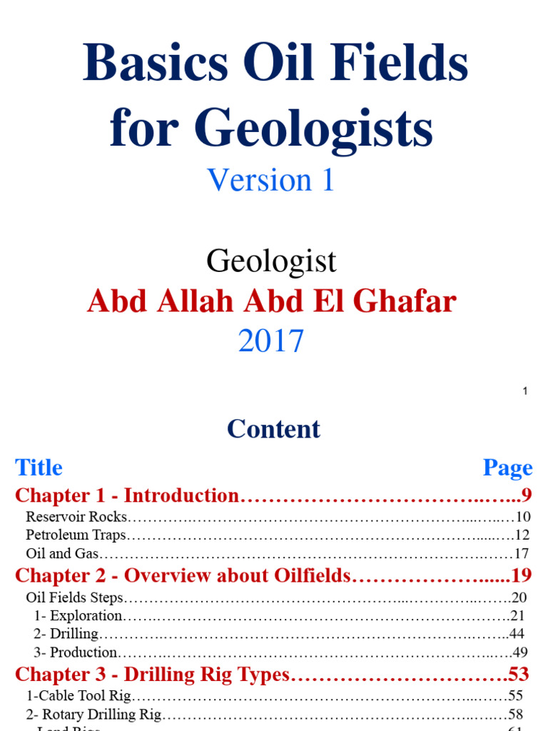 Basics Oil Fields For Geologists - Version 1 | PDF