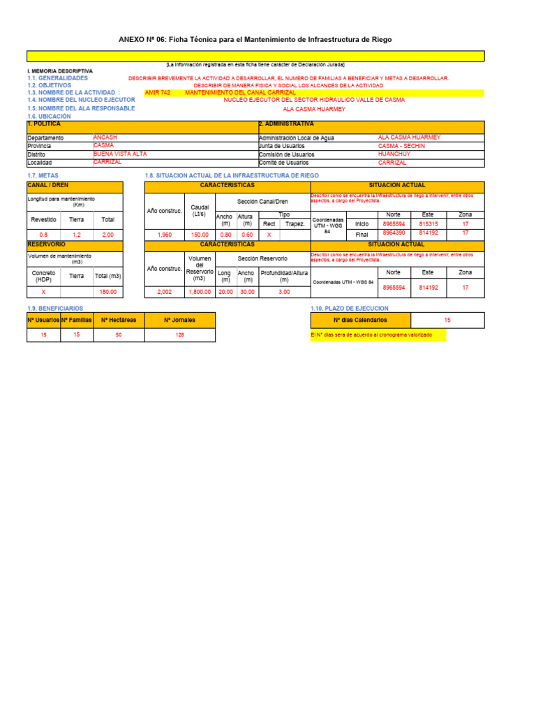 Ficha Tecnica - Modelo Dgihr Amir | PDF