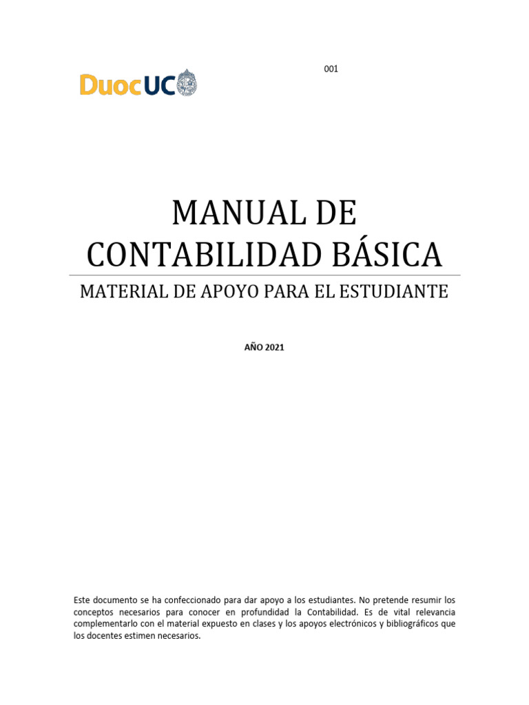 Manual de Contabilidad Básica | PDF
