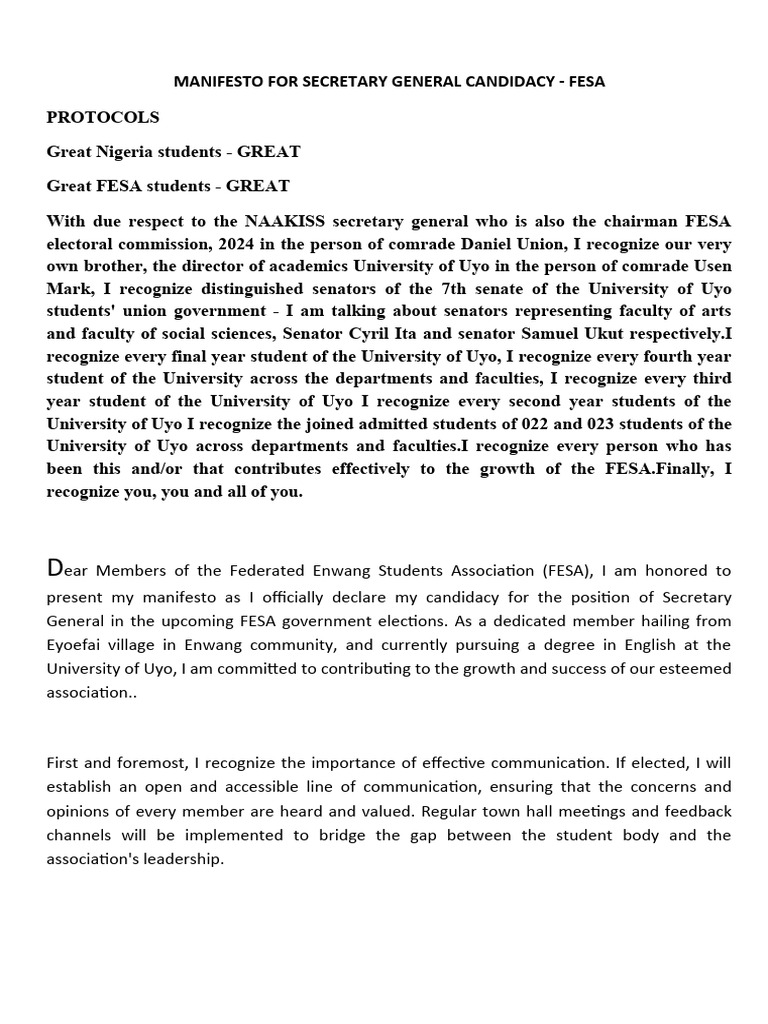 Manifesto | PDF | Empowerment