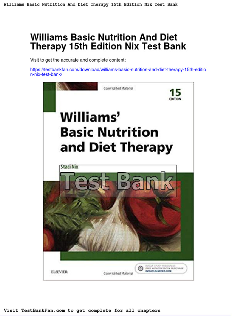 Dwnload Full Williams Basic Nutrition and Diet Therapy 15th Edition Nix ... Dwnload Full Williams Basic Nutrition and Diet Therapy 15th Edition Nix ...
