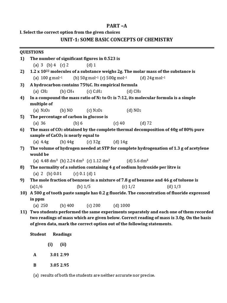 I PUC MCQs FOR FORUM PDF | PDF | Molecular Orbital | Chemical Bond