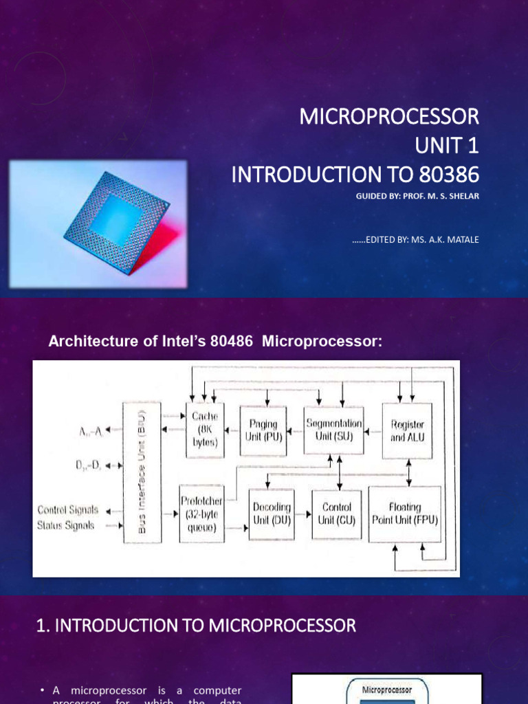 MICprocessor Unit 1 | PDF | Central Processing Unit | Microprocessor