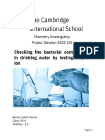 Checking Bacterial Contamination | PDF | Water | Sulfide