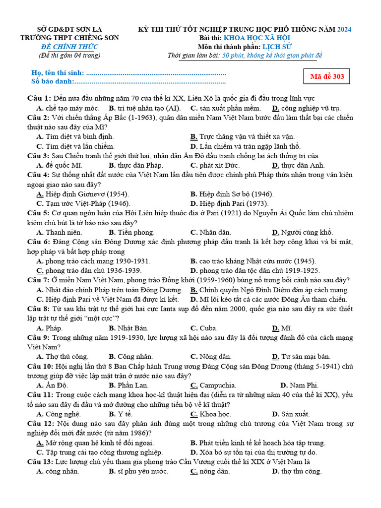 Biên So N ĐS 03 - THPT - LS | PDF