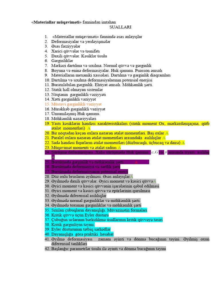 Imtahan Suallari | PDF