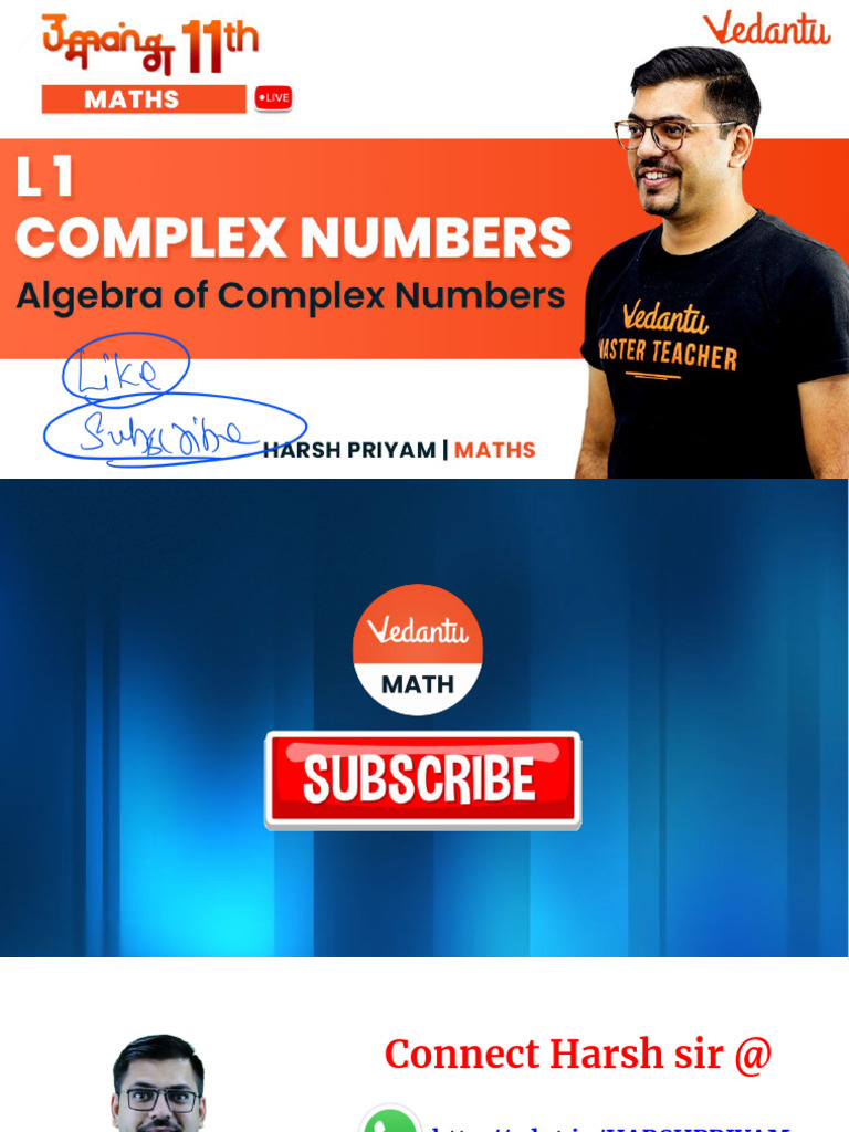 Complex+Numbers+Algebra+of+Complex+Numbers++Umang+ +11th+Class+T0Vf6 | PDF