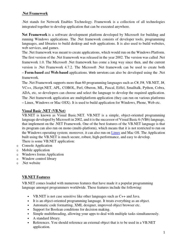 CSC 102 VB - Net, Data Types, Variables, Operators-2 | PDF | Data Type ...