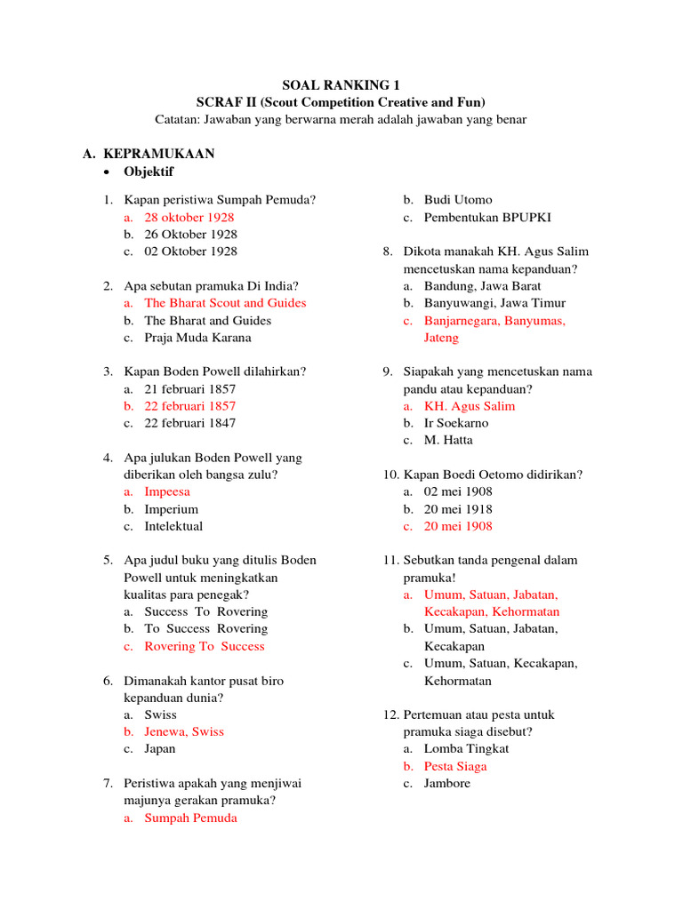 Soal Ranking 1 | PDF