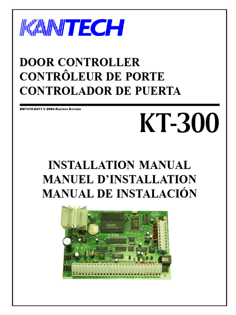 KT-300 Door Controller Install Guide | PDF | Power (Physics ...