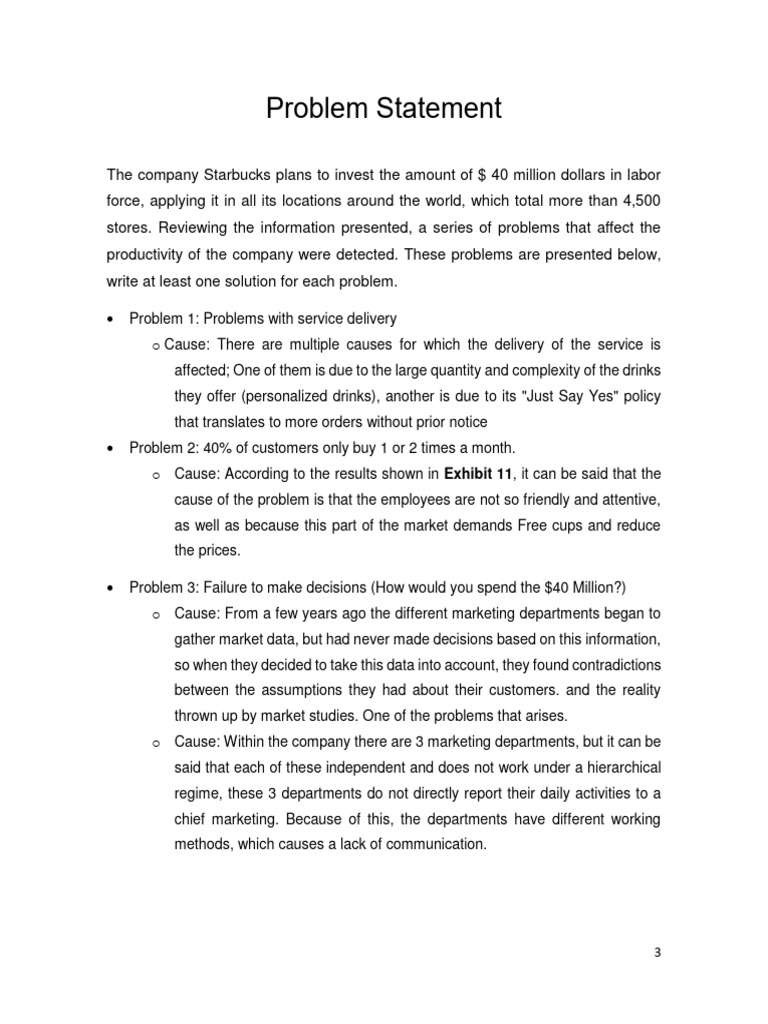 Problem Statement | PDF | Business