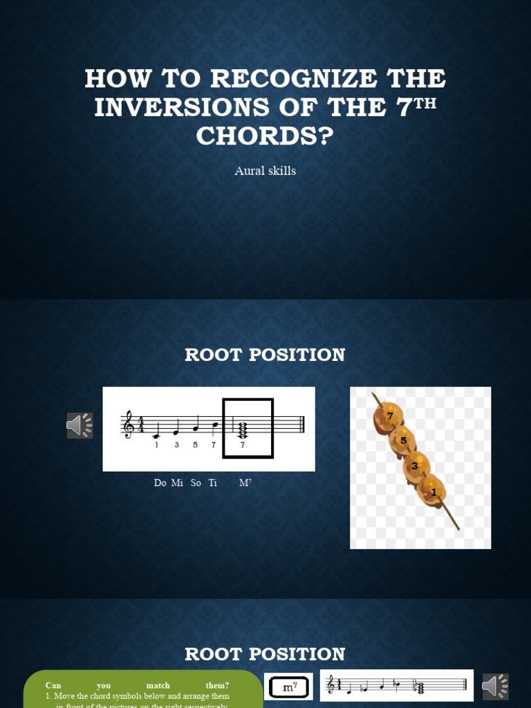 Inversions of 7th Chords | PDF | Chord (Music) | Notation