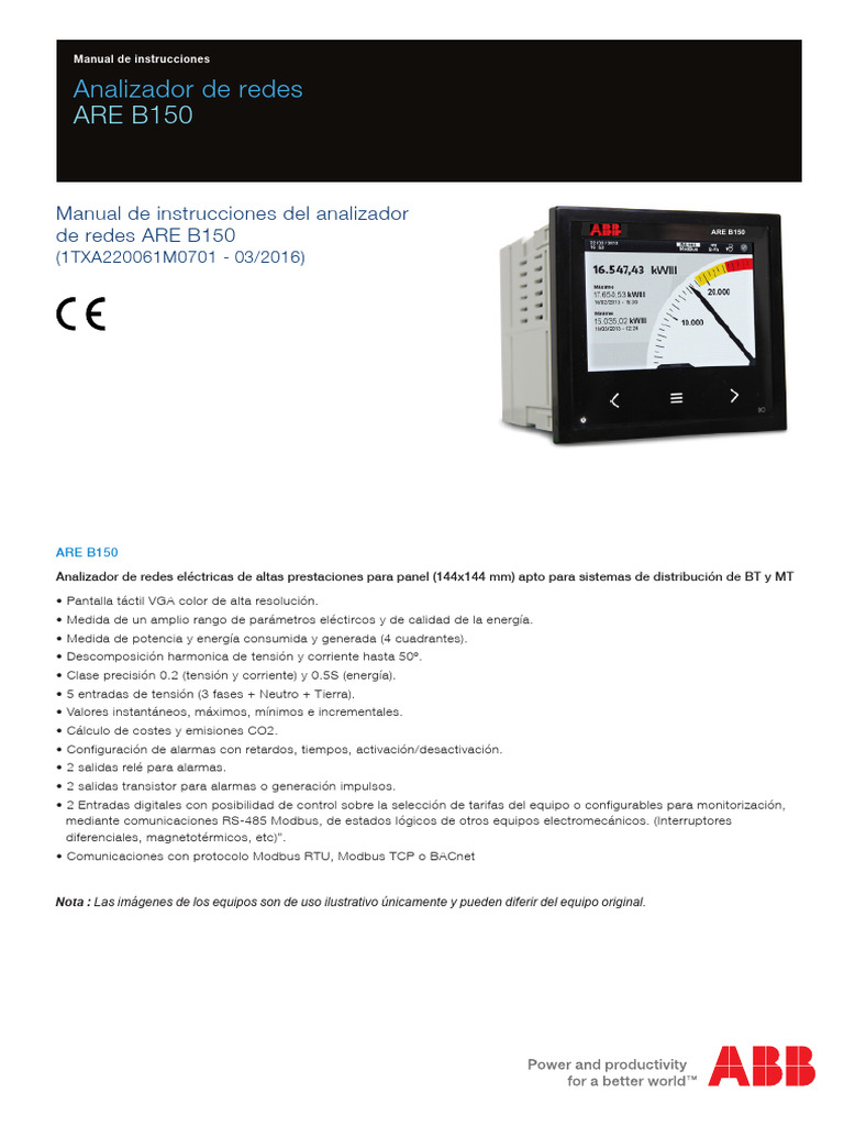 ABB - Manual Instruccions ARE B150 | PDF | Transformador | Corriente ...