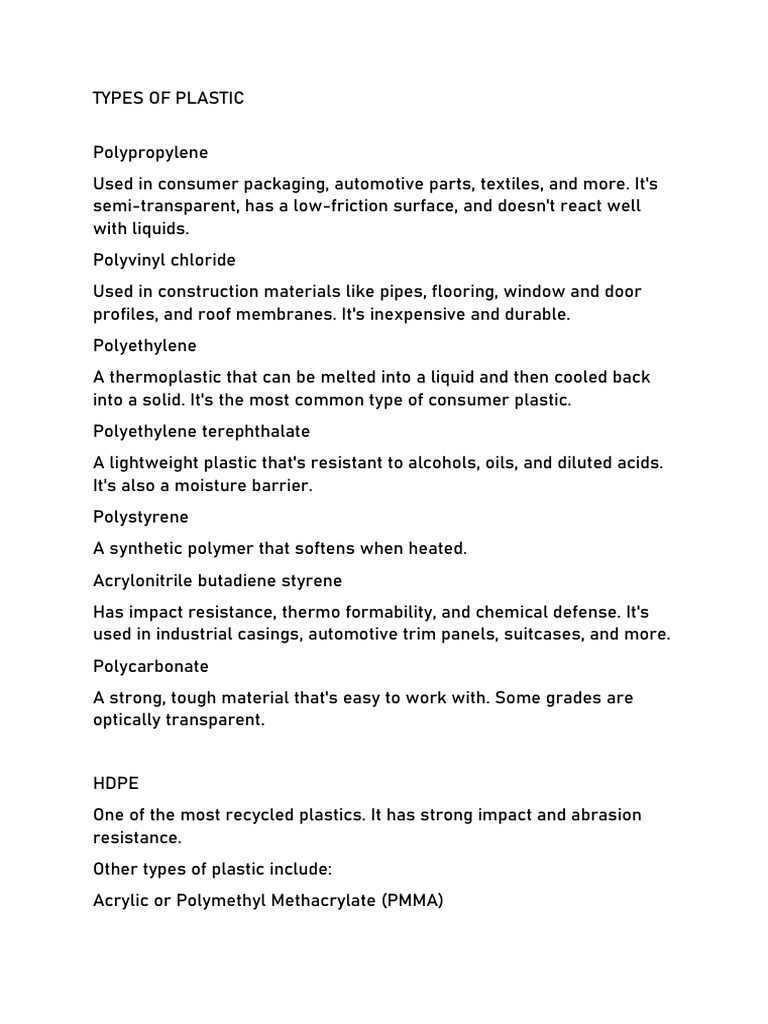 Plastic Recycling Research Work 1 | PDF | Plastic | Recycling