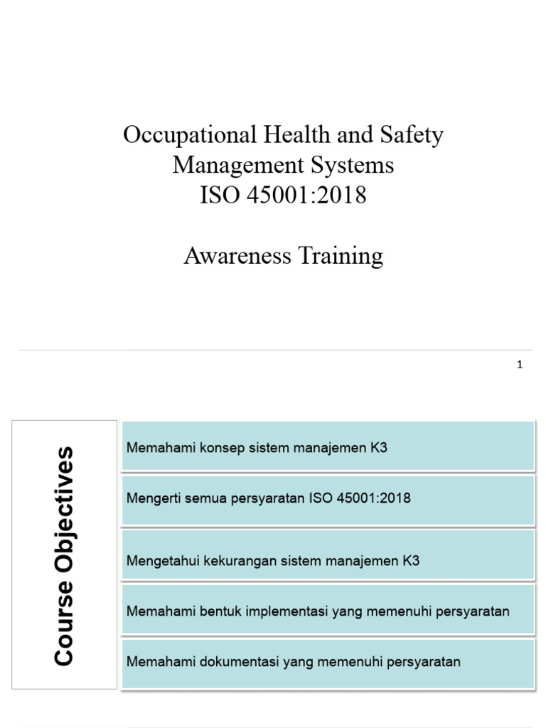 ISO 45001-2018 Awareness Training | PDF