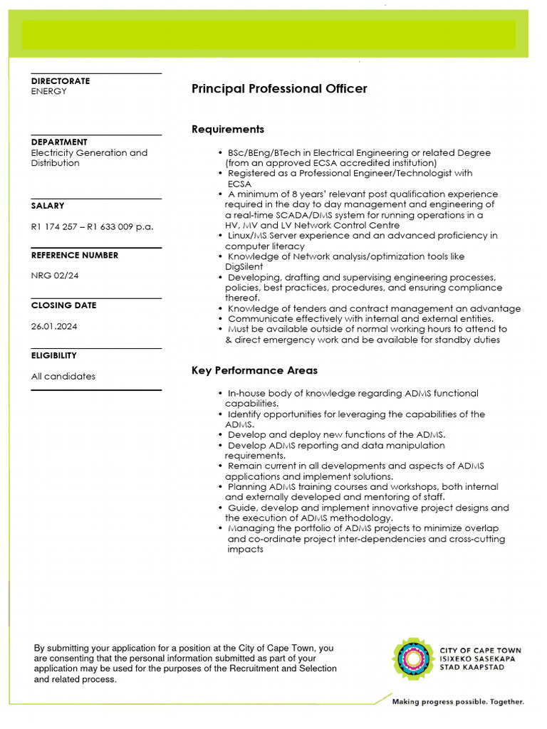 Principal Professional Officer Vacancy | PDF | Recruitment | Information