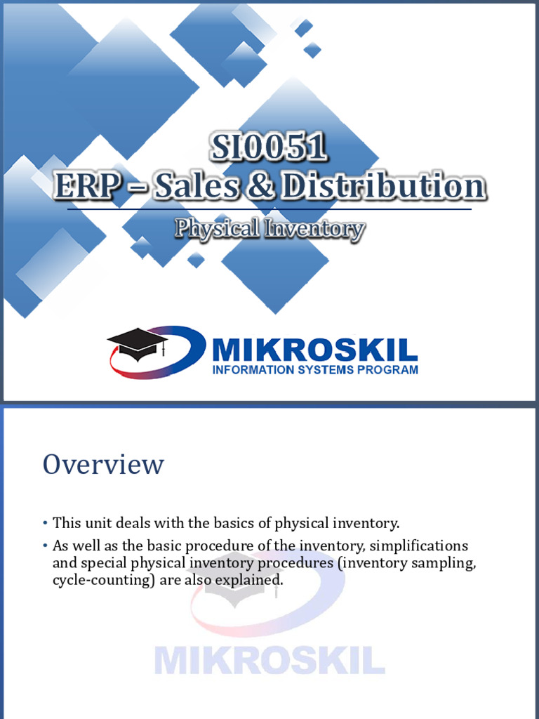 07 - Physical Inventory | PDF