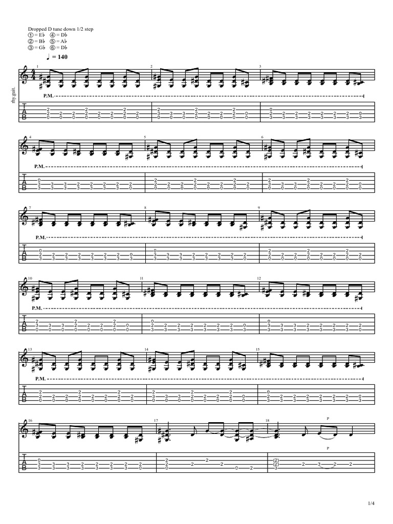 11-5-23 Grunge Song Rhythm Guitar Tab | PDF | Elements Of Music ...