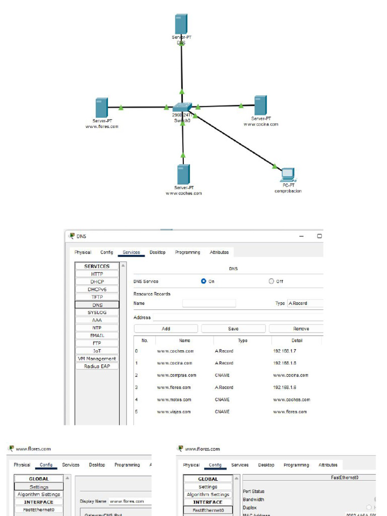Práctica . - Red Con Servidor DNS Usando Registros CNAME | PDF