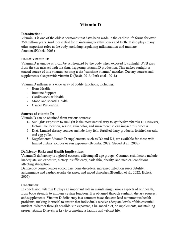 Vitamin D | PDF | Vitamin D | Vitamin