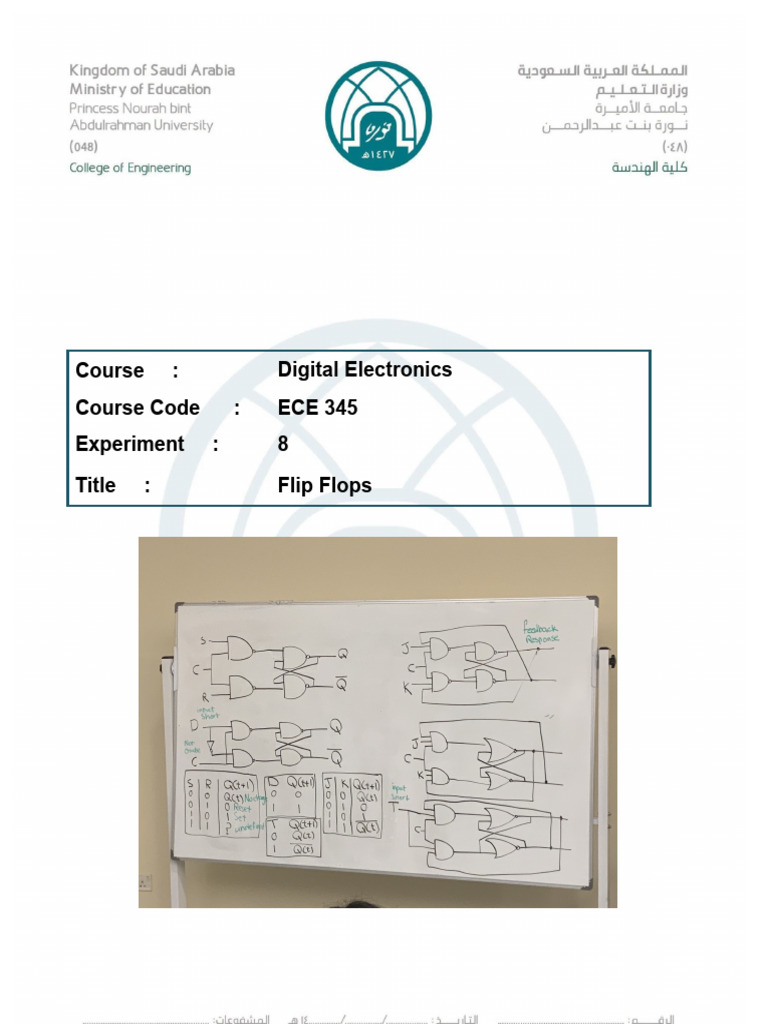 Lab 8 (Flip Flops) | PDF | Digital Technology | Electrical Circuits