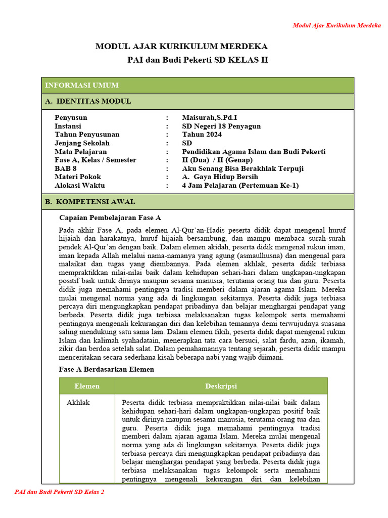Modul Ajar BAB 8 | PDF