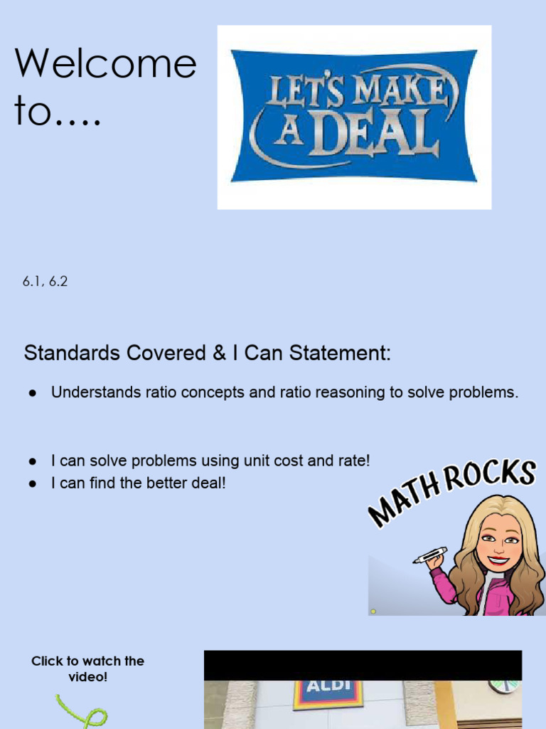 Let's Make A Deal Math Activity | PDF