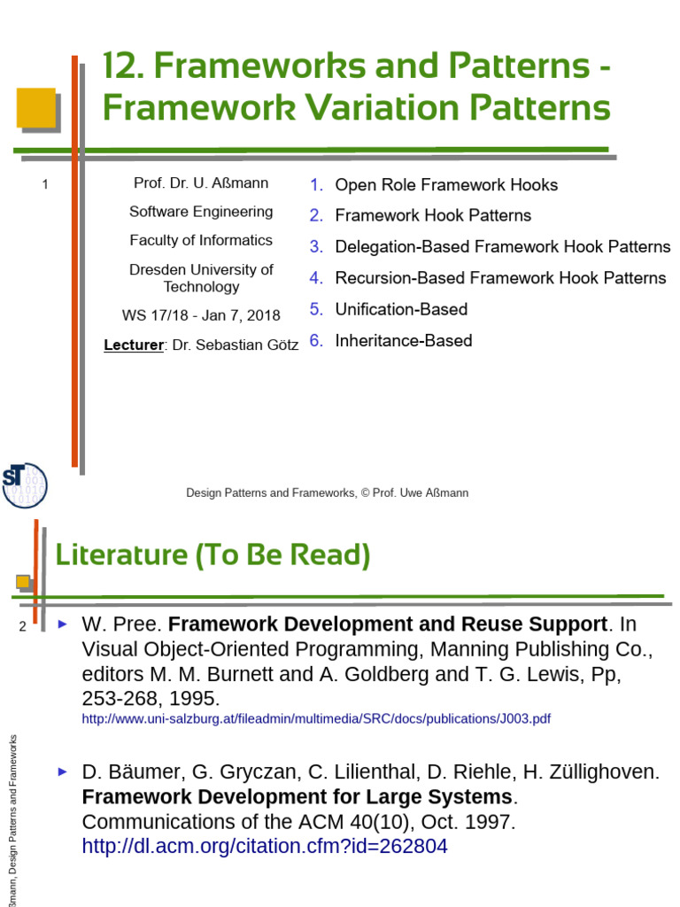 12 Dpf Framework Variability Pdf Software Framework Class Computer Programming